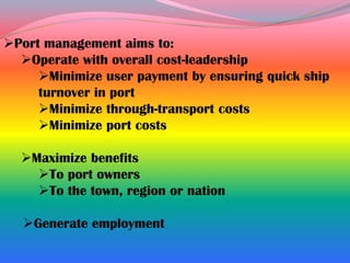 Port operations & management slideshow | PPSX