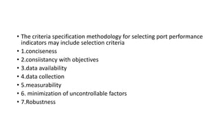 Port performance | PPTX