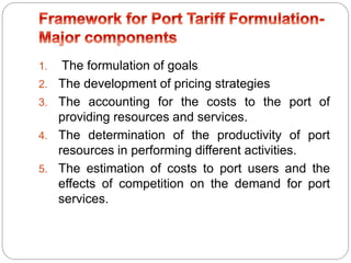 Port Planning Pricing Tariff | PDF