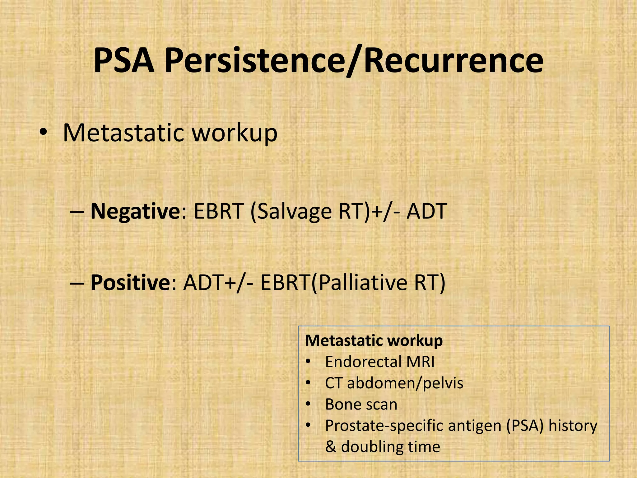 Post Operative RT in Carcinoma prostate | PPTX