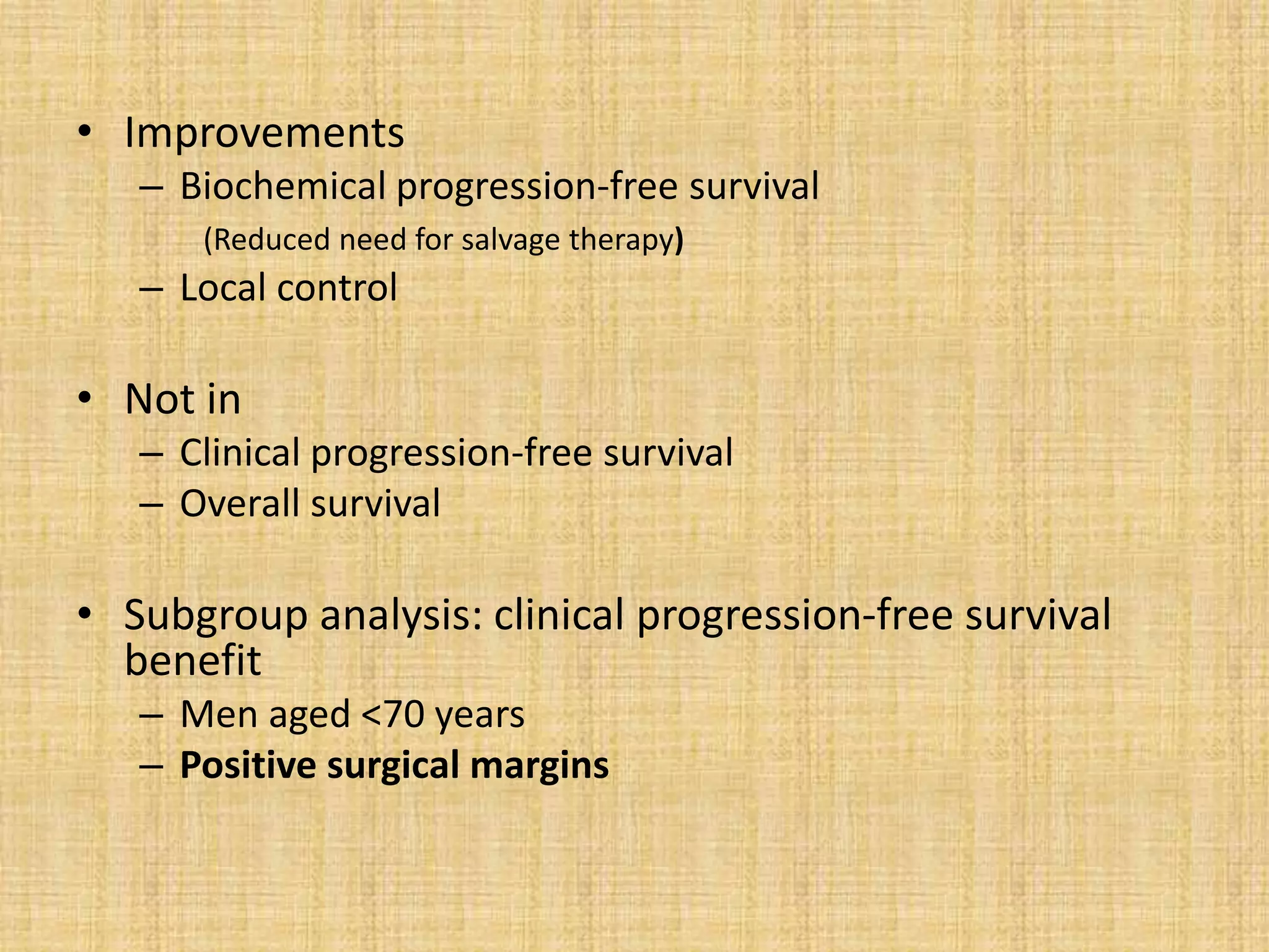 Post Operative RT in Carcinoma prostate | PPTX | Cancer | Diseases and ...