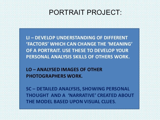 Portrait analysis skills