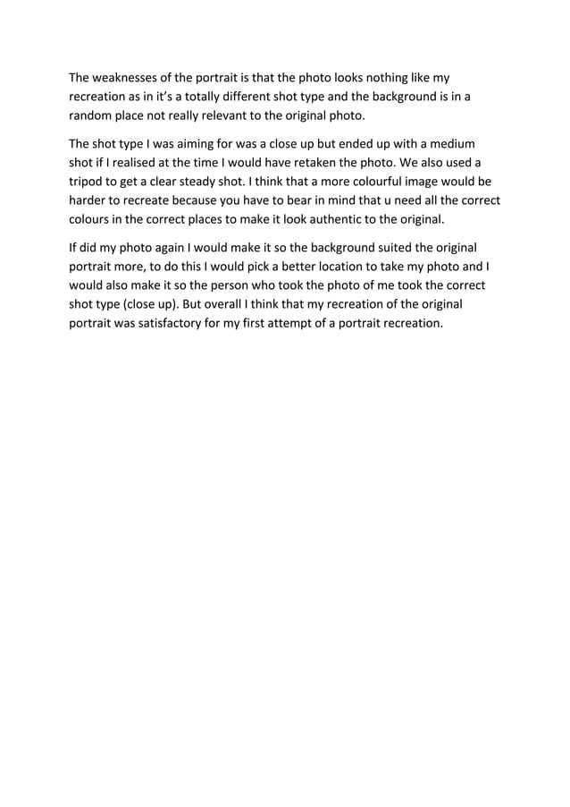 Portrait evaluation | DOCX