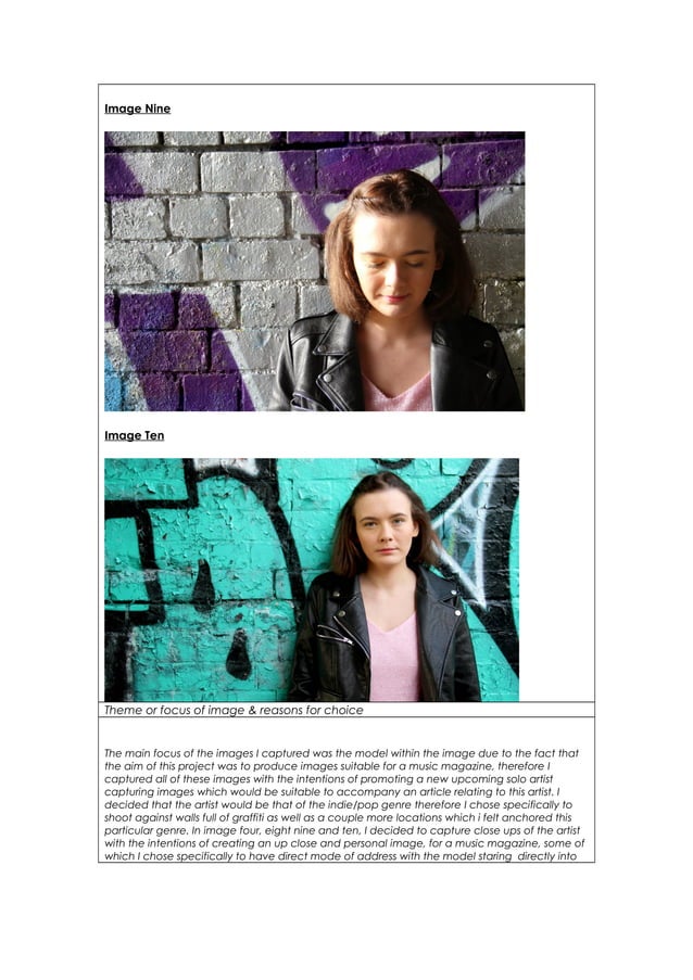 Portrait evaluation | DOC | Photography | Arts and Crafts