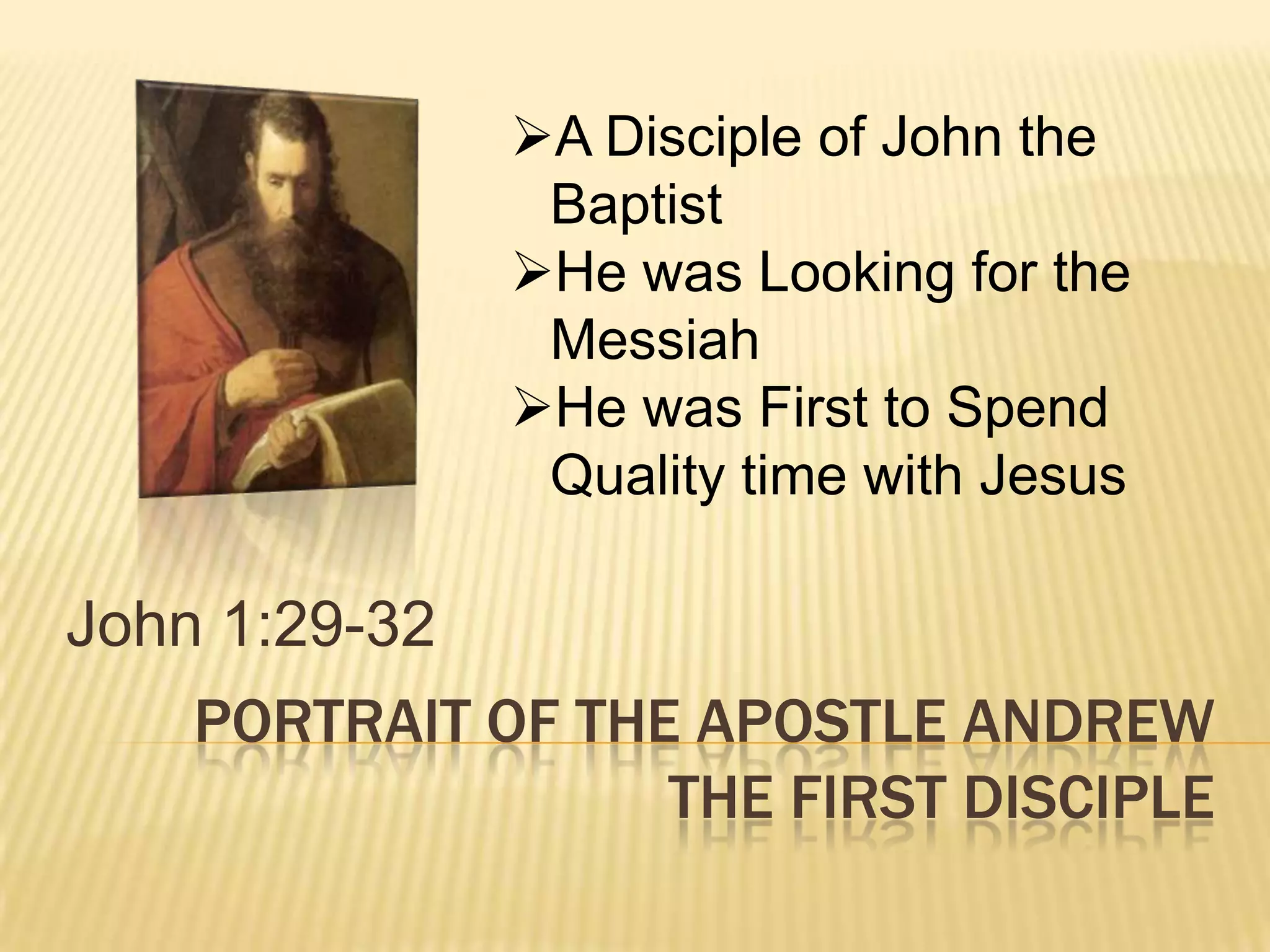 Portrait of the Apostle Andrew | PPTX