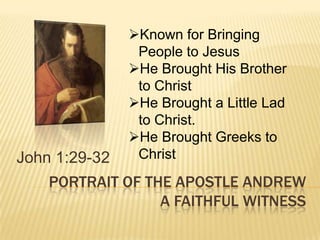 Portrait of the Apostle Andrew | PPTX