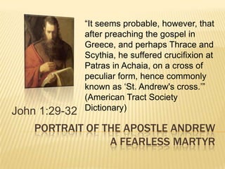 Portrait of the Apostle Andrew | PPTX