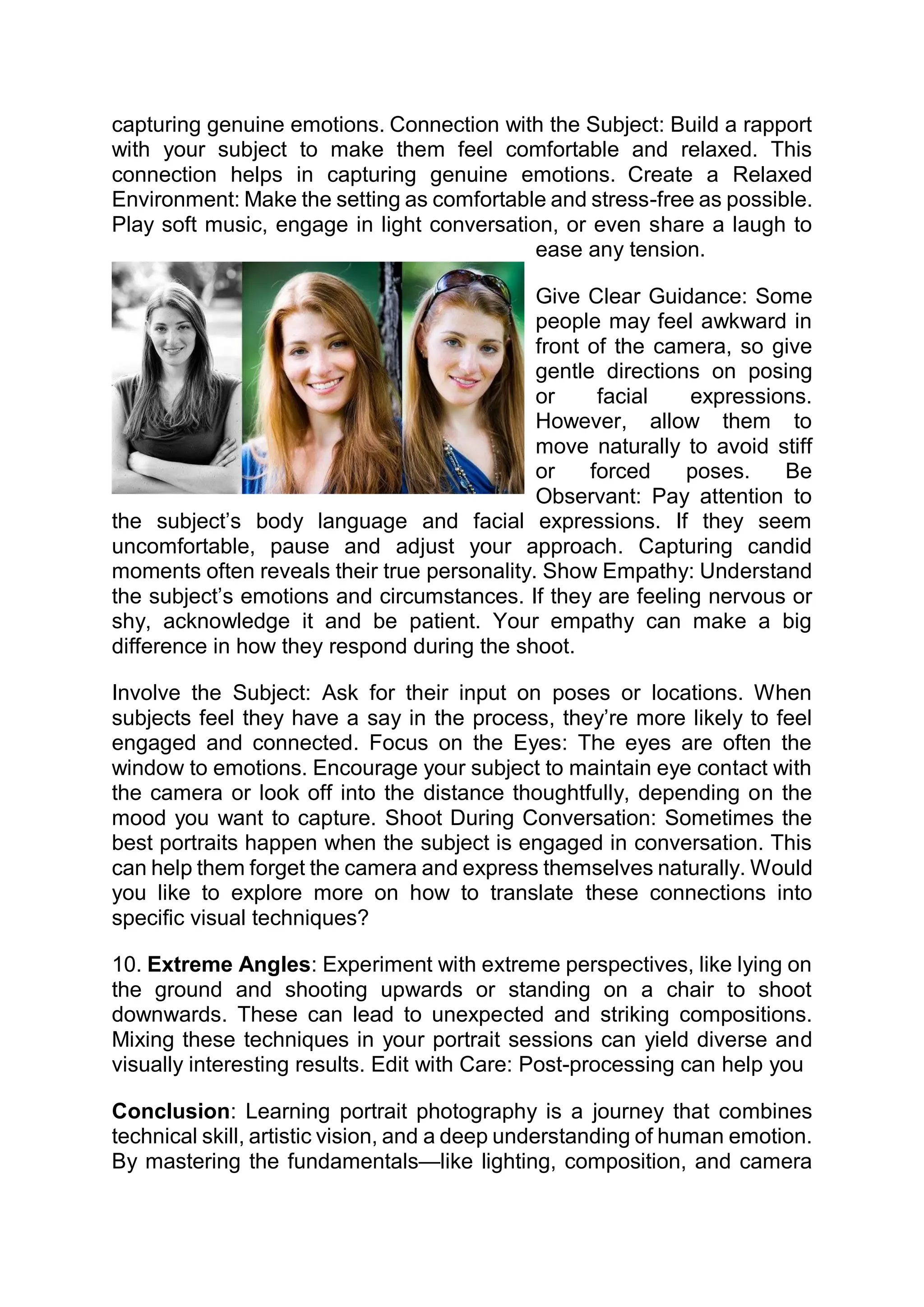 Portrait photography is a captivating art | PDF