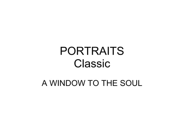 Portraits | PPT