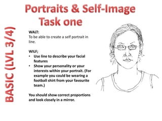 Portraits and self image- differentiated | PPT