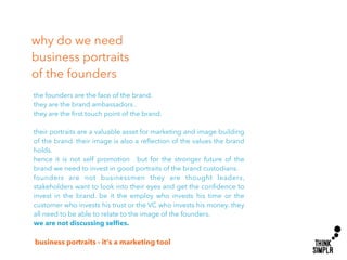 Portraits for profile of founders | PPT