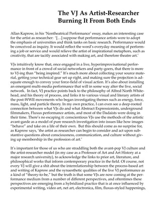 Interpretations of a VJ | PDF