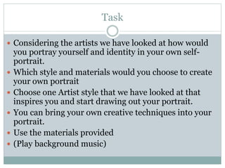 Portraiture and Self-Identity Secondary Education PowerPoint-KS3 Boys ...