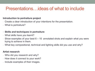 Portraiture presentations | PPTX