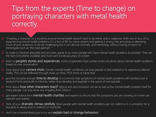 Portrayal of mental illness in the media, | PPTX
