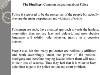 Portrayal of the Image of Police in Media A study | PPT