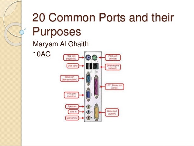 20 Common Ports and their purposes