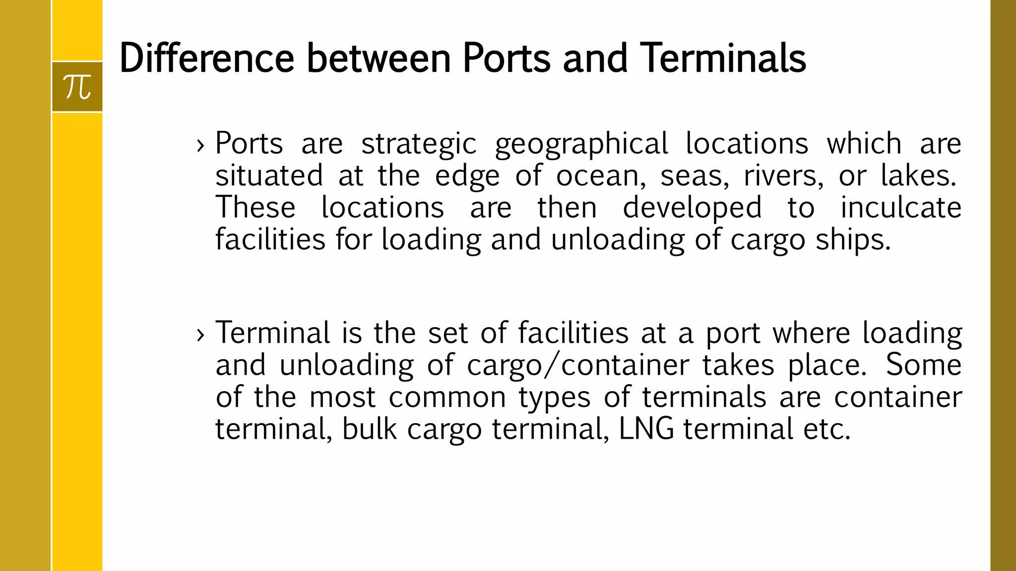 Ports as a place | PPTX | Cruises | Travel Type