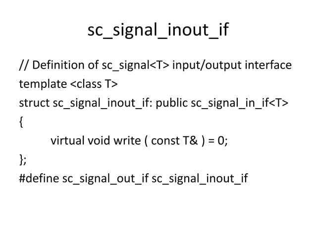 SystemC Ports | PPTX | Computer Peripherals | Computing