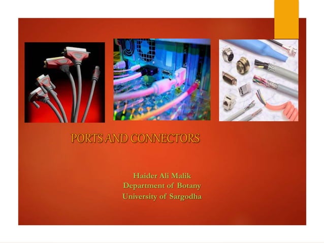 Ports and Connectors | PPTX | Computer Peripherals | Computing