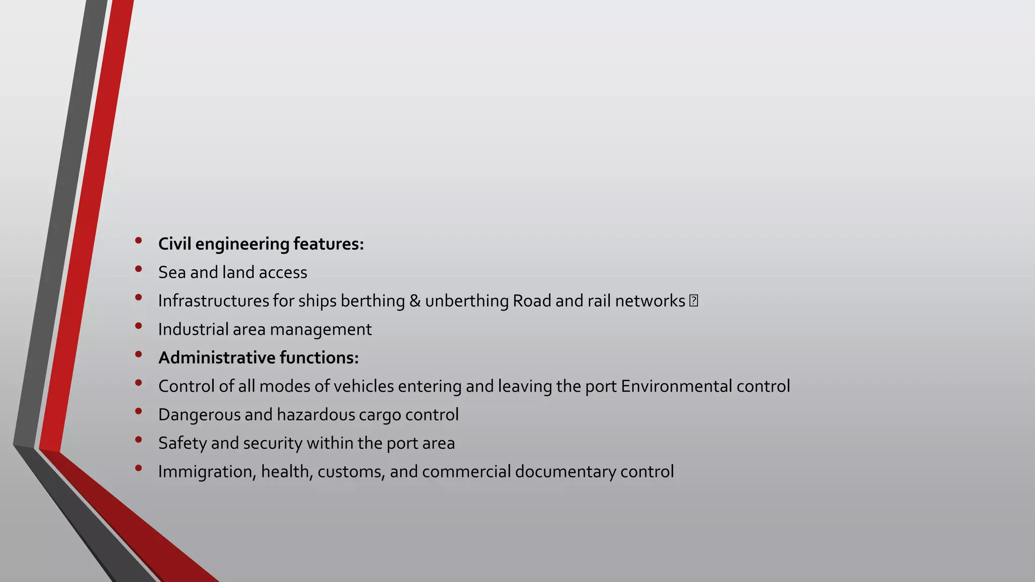 Ports and harbours | PPTX