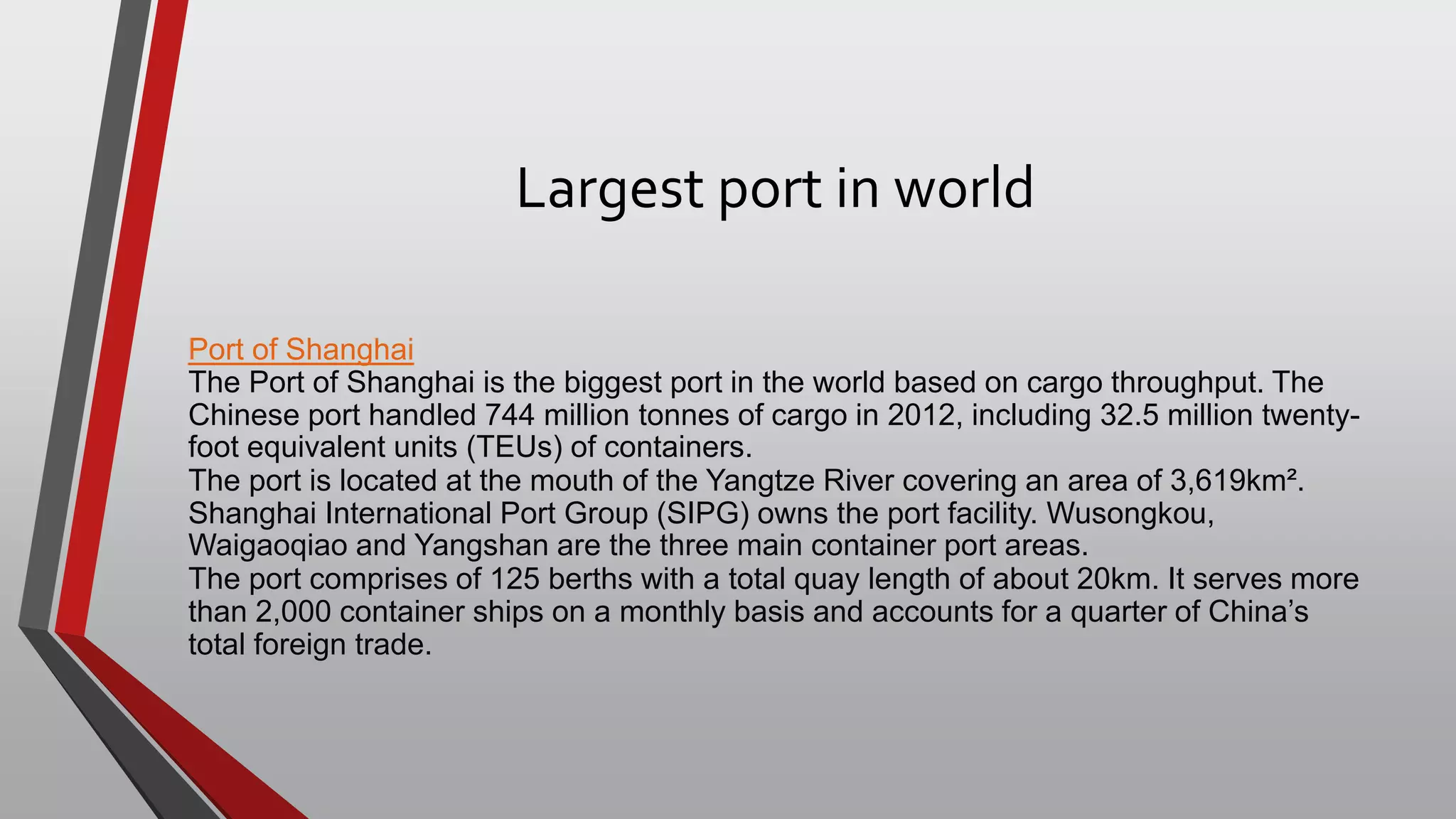 Ports and harbours | PPTX