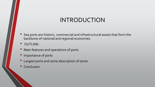 Ports and harbours | PPTX
