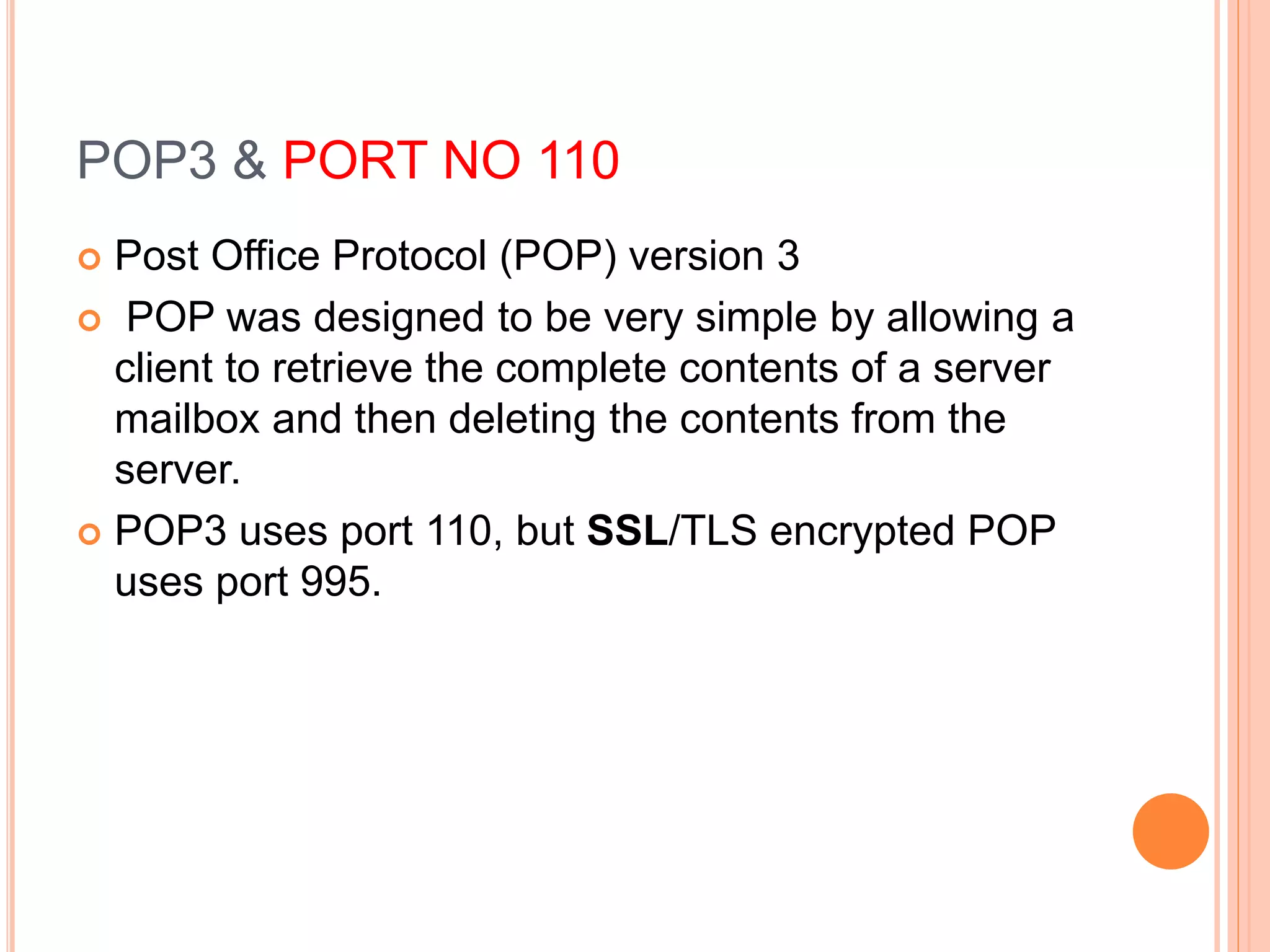 Ports and protocols | PPTX
