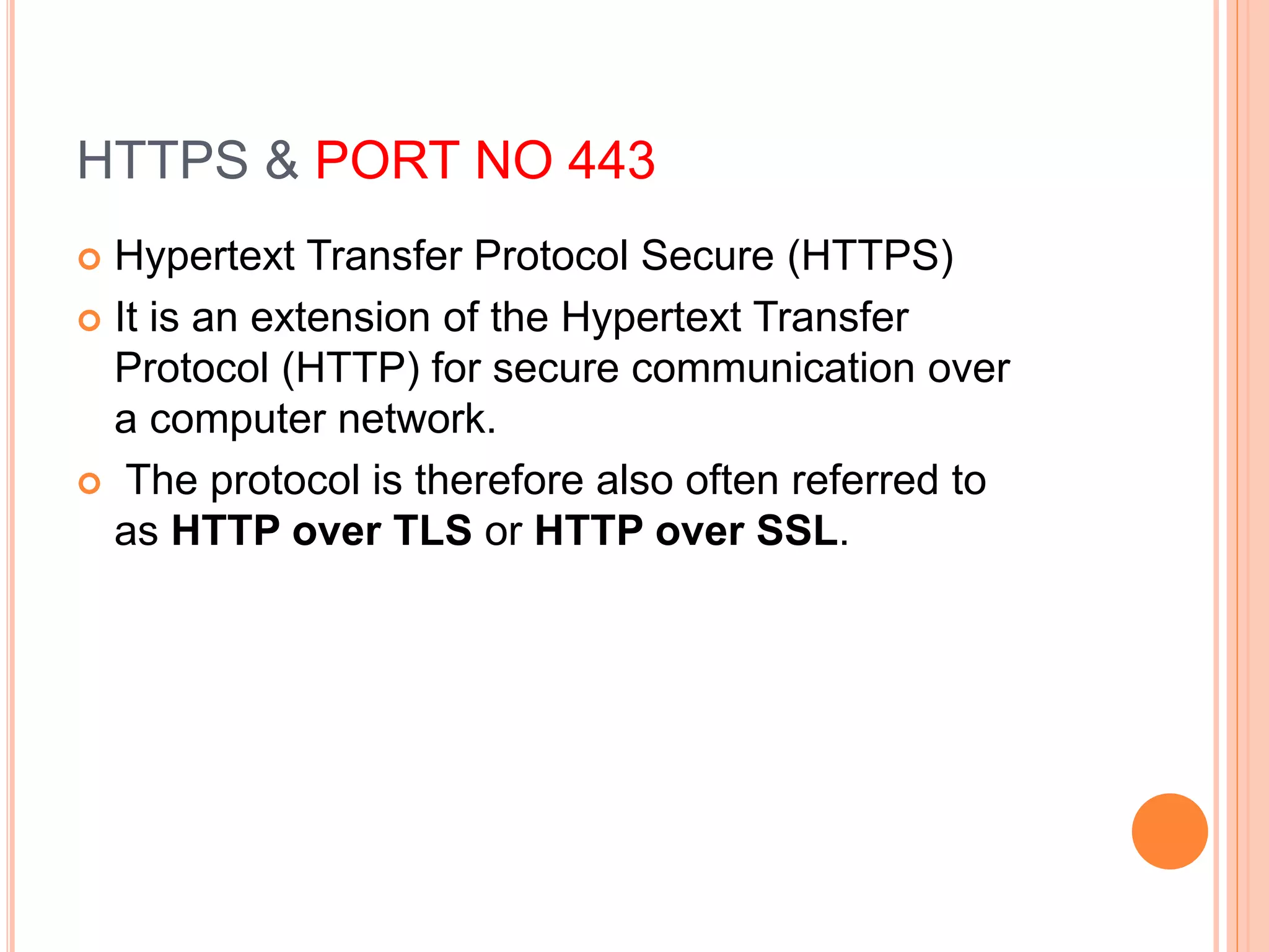 Ports and protocols | PPTX