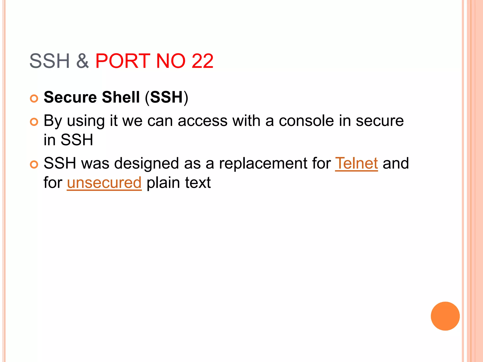 Ports and protocols | PPTX