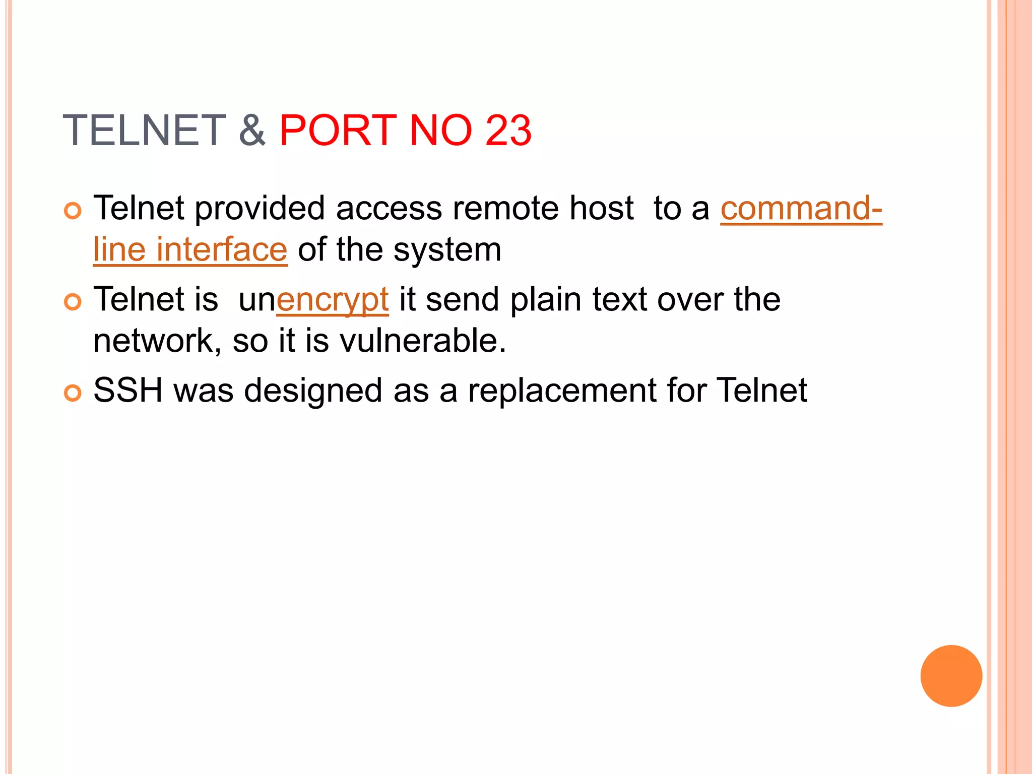 Ports and protocols | PPTX