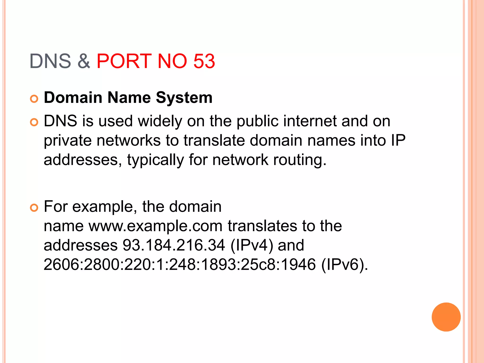 Ports and protocols | PPTX