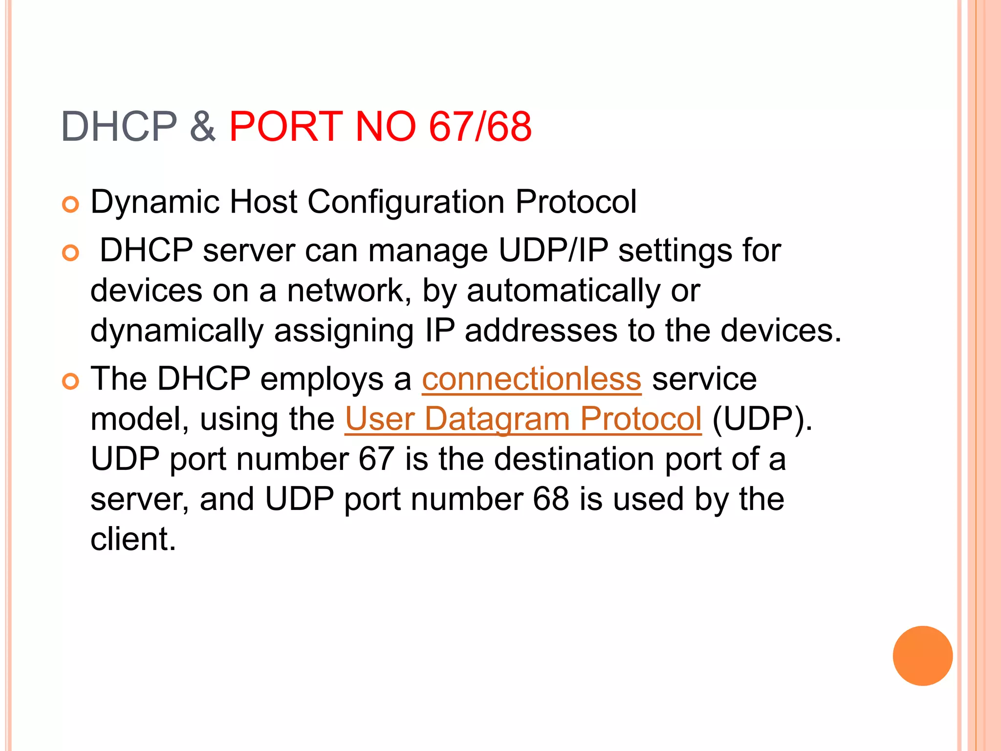Ports and protocols | PPTX