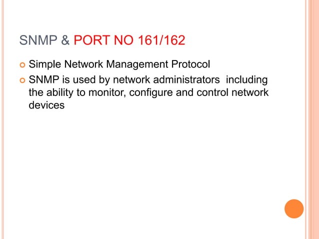 Ports and protocols | PPTX