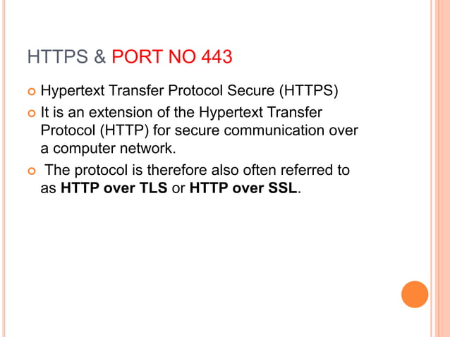 Ports and protocols | PPTX