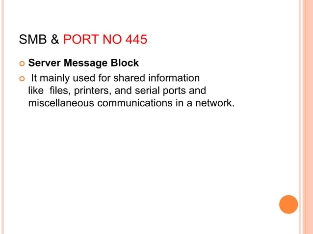 Ports and protocols | PPTX