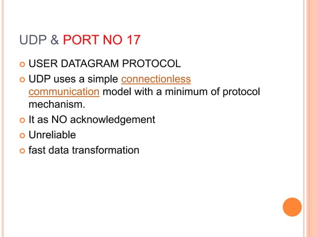 Ports and protocols | PPTX