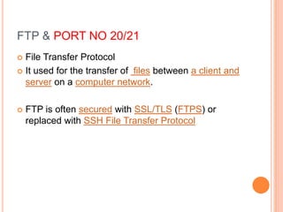 Ports and protocols | PPTX