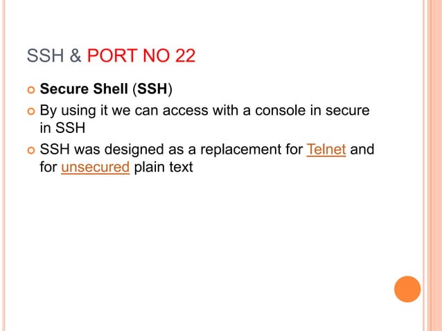 Ports and protocols | PPTX