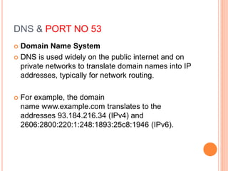 Ports and protocols | PPTX