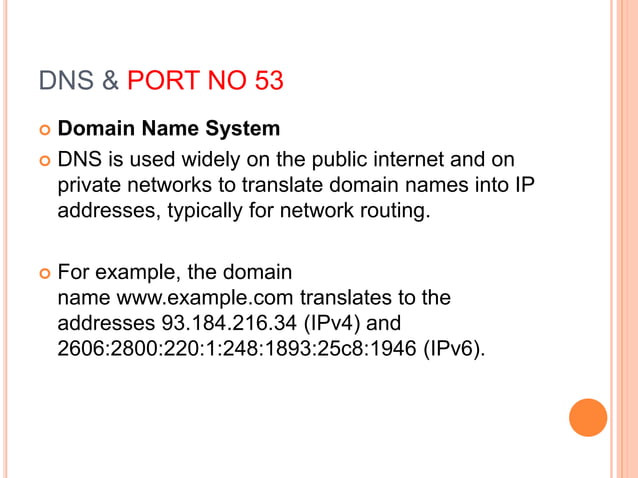 Ports and protocols | PPTX
