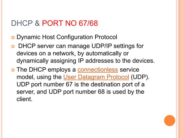Ports and protocols | PPTX