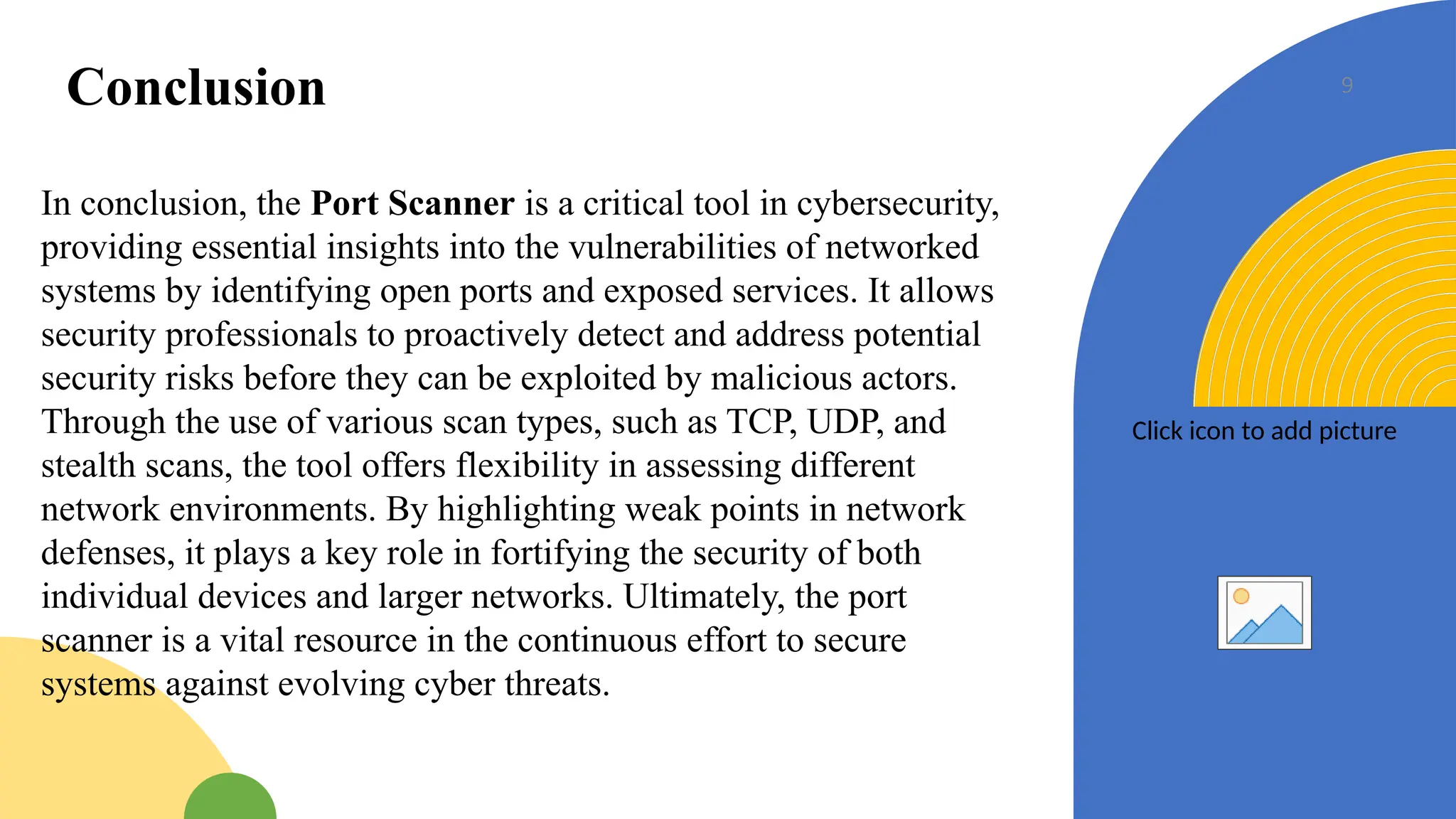 PortScannercybersecurityproject(PP).pptx | Information and Network ...