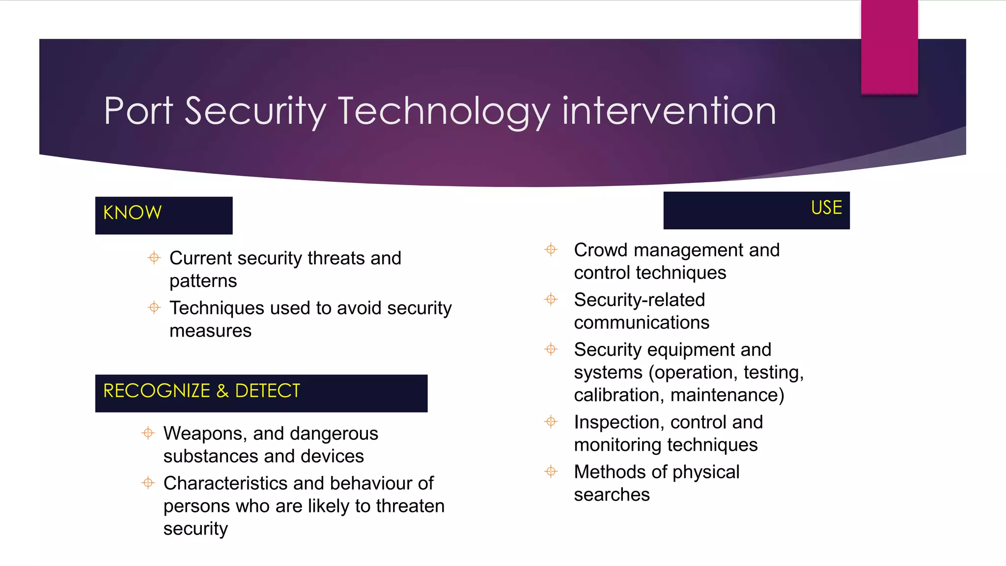 Port Security - Possible Technology Interventions and Solutioning ...