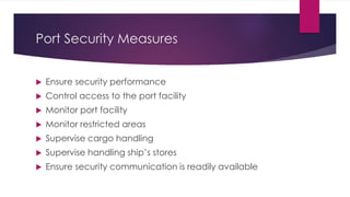 Port Security - Possible Technology Interventions and Solutioning | PPTX