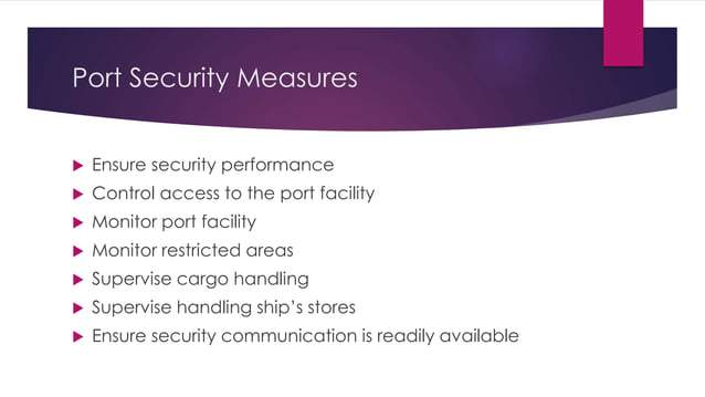 Port Security - Possible Technology Interventions and Solutioning ...