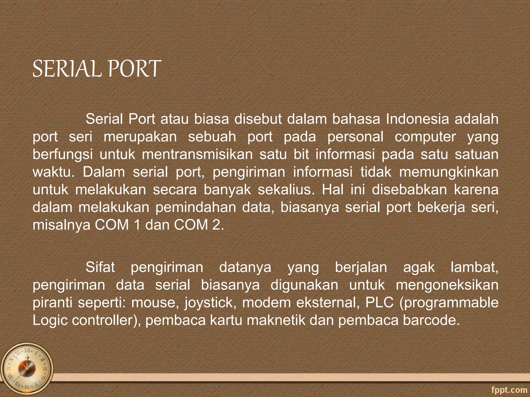 Port serial | PPT