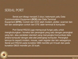 Port serial | PPT