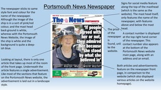 Portsmouth News Newspaper Comparison | PPTX