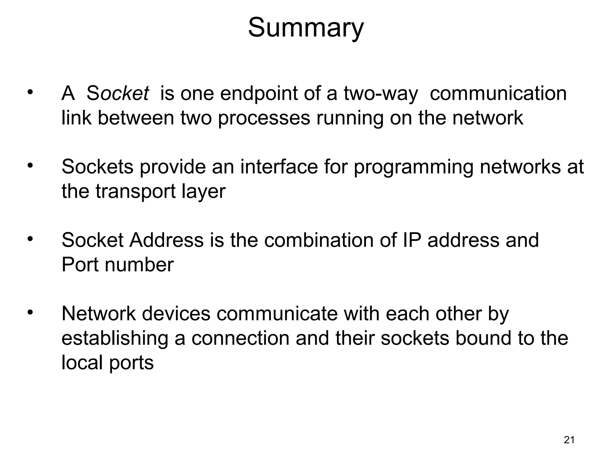 Ports & sockets | PPT